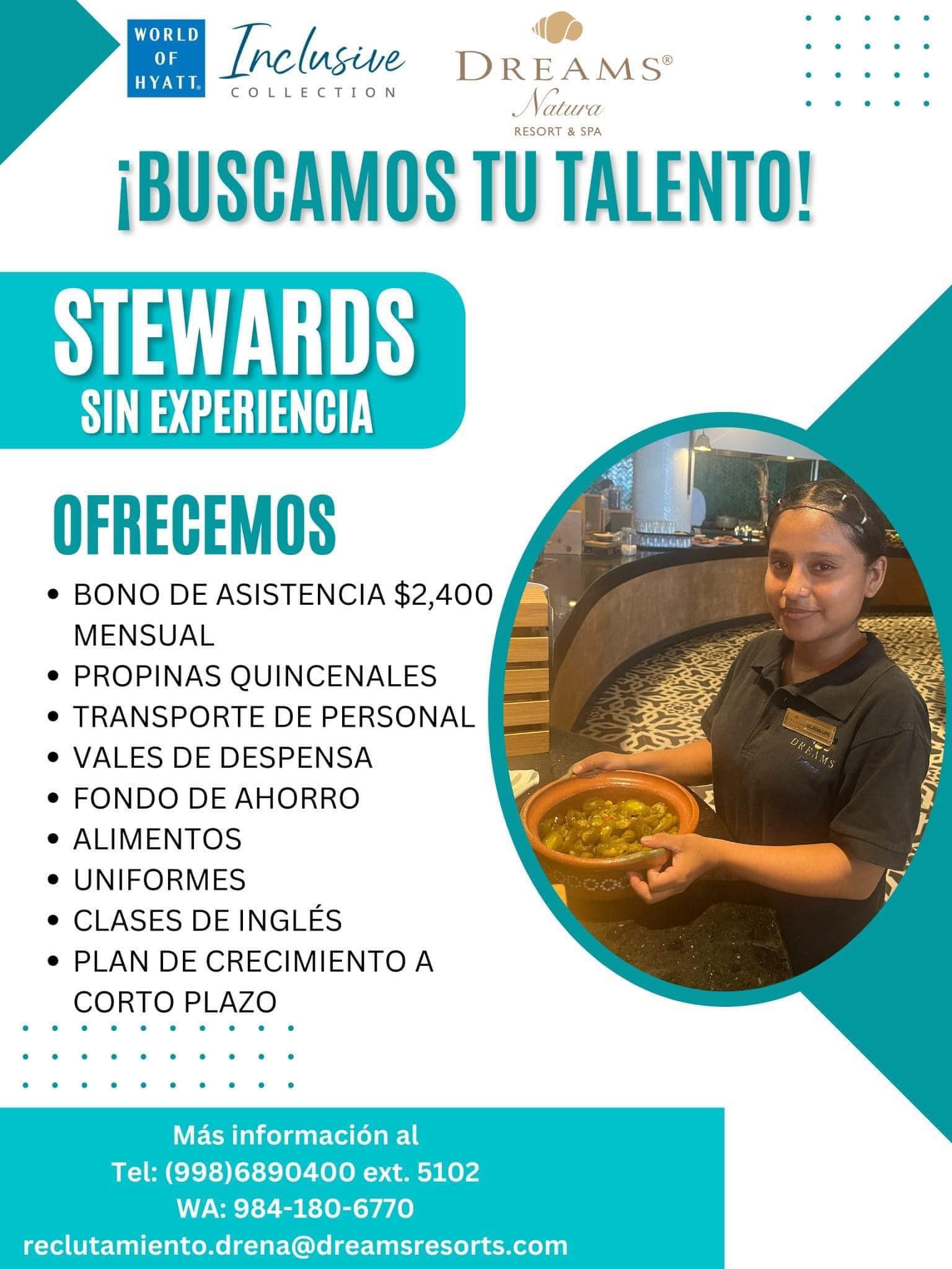 Trabajos de Steward en Cancún - Recluton.com