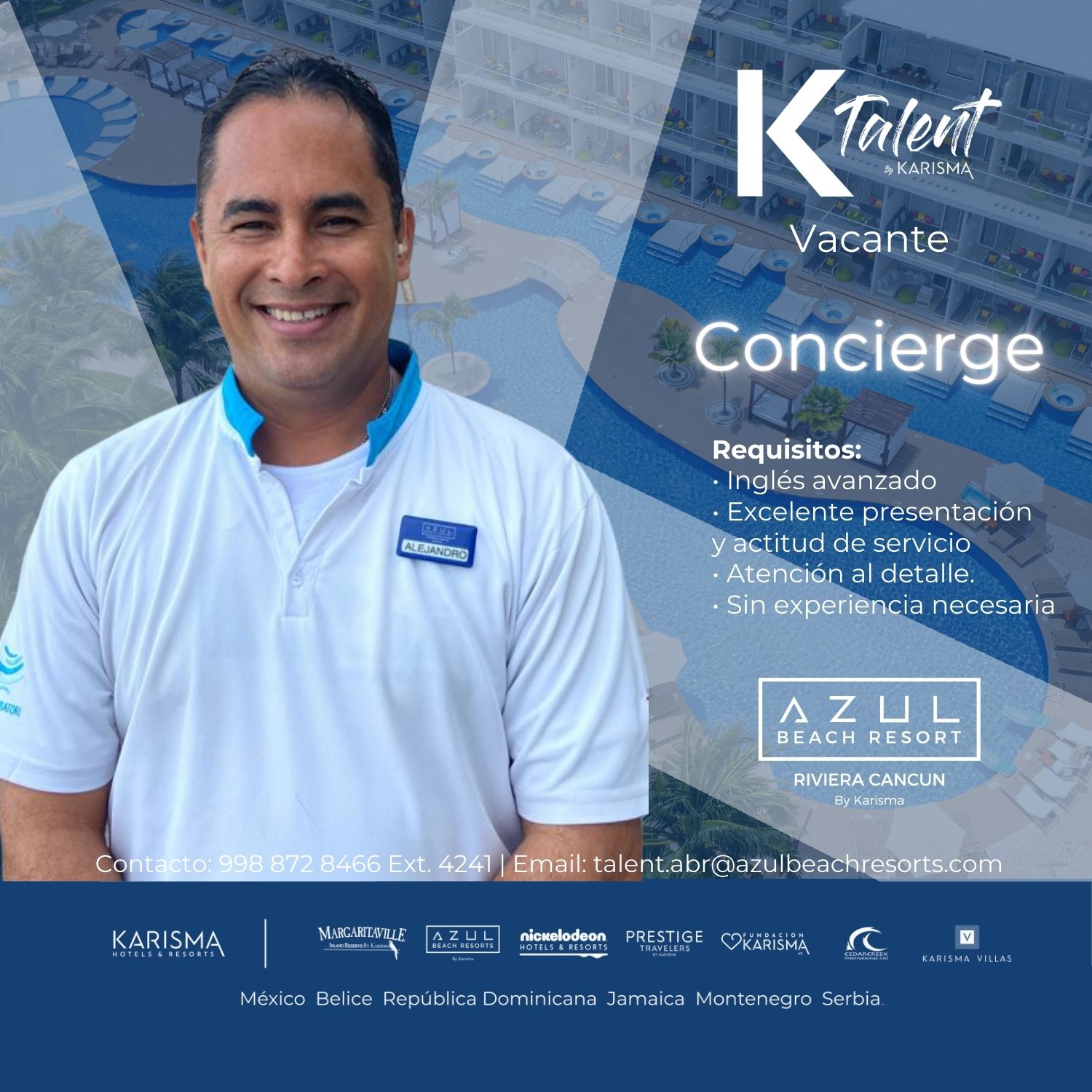 Trabajos de concierge en Cancún - Recluton.com